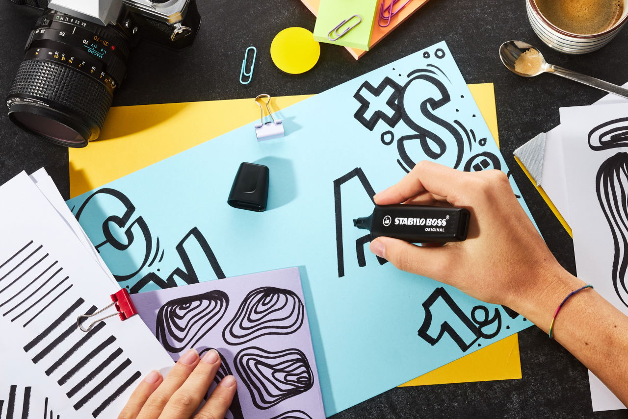 STABILO BOSS ORIGINAL Marker in the color black | STABILO