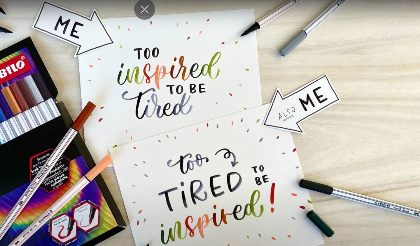 Hand & Brush lettering - creative inspiration | stabilo.us