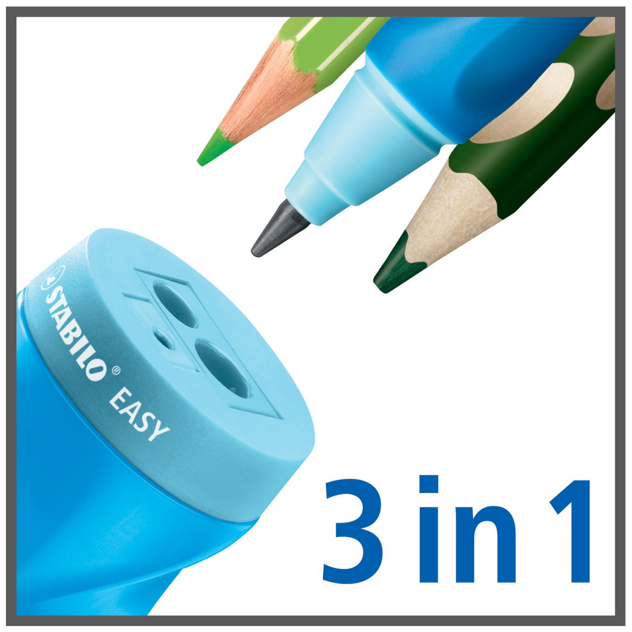 Ergonomic sharpener STABILO EASYsharpener - blue (L) | STABILO