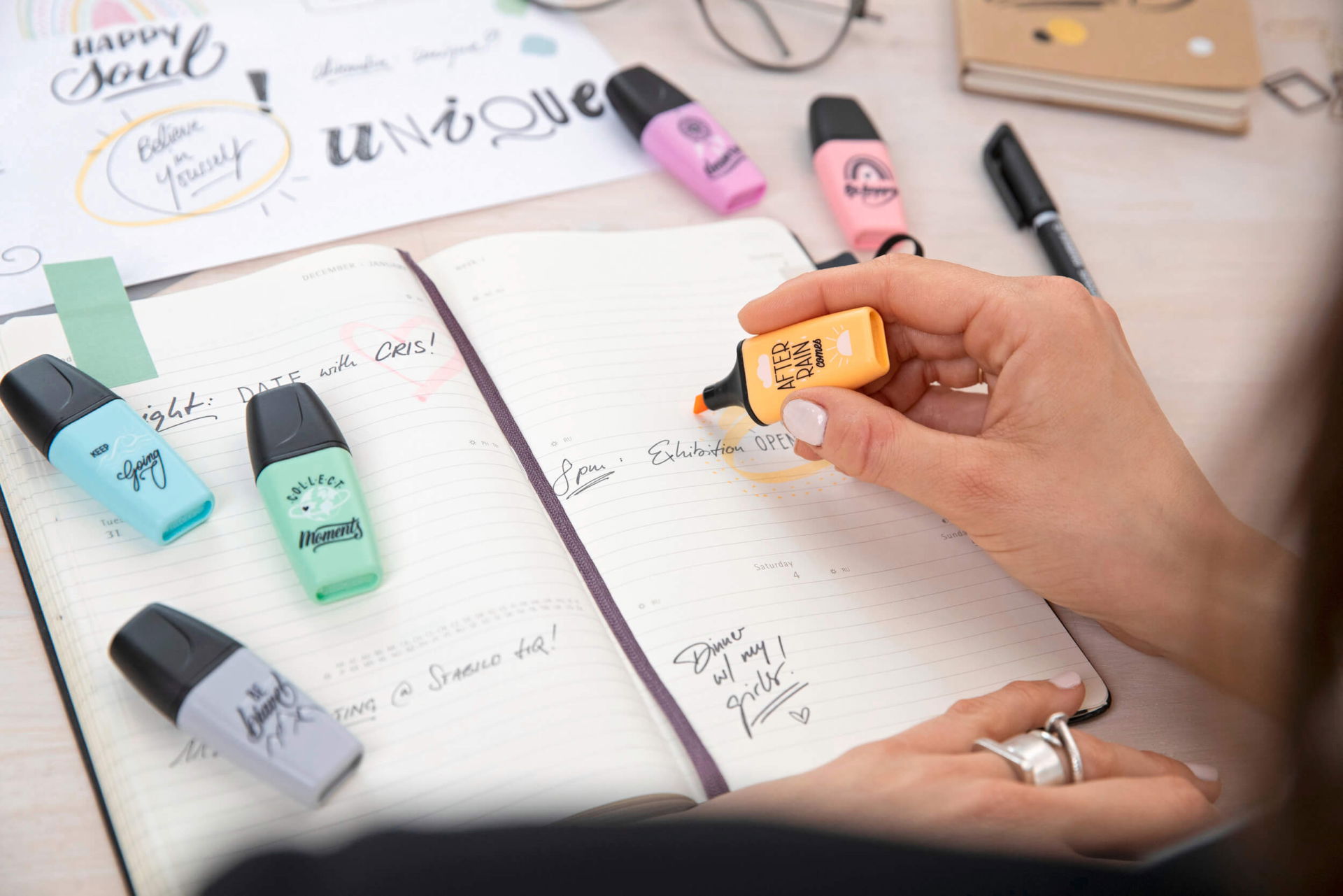 Highlighter STABILO BOSS MINI Pastellove - pack of 6 | STABILO